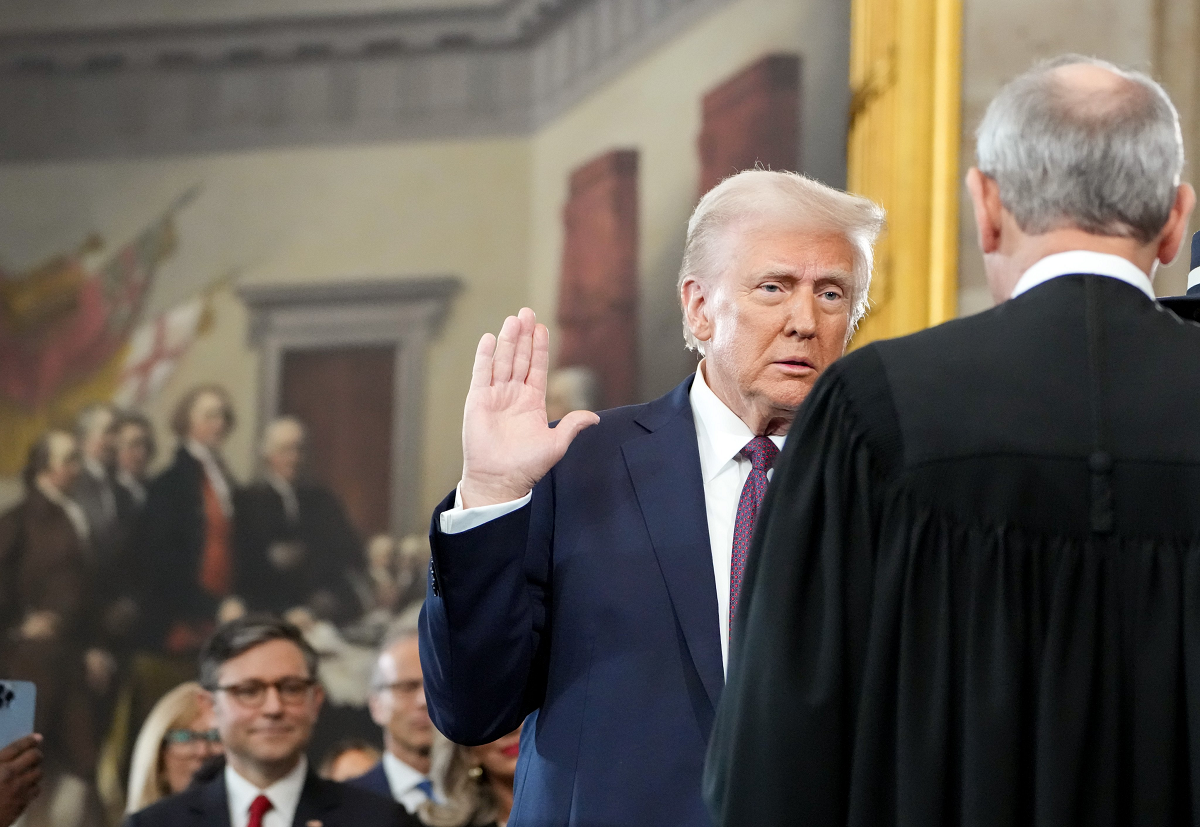 Donald Trump Inaugurated As 47th President Under U.S. Capitol Rotunda ...